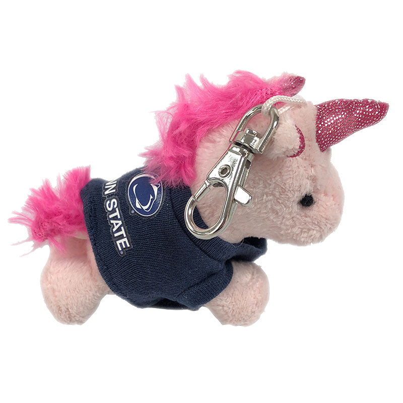 fluffy unicorn keyring