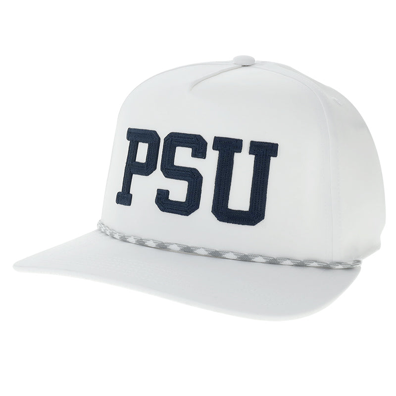 White Legacy Caddy 5 Panel PSU Hat | Lion's Pride