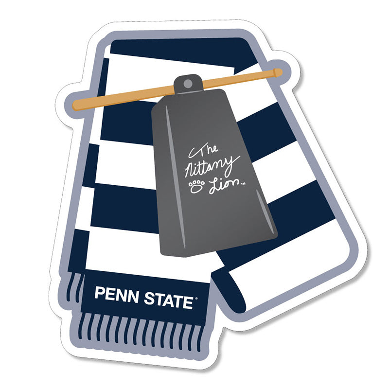 Mascot Scarf and Cowbell Dizzler Sticker | Lion's Pride