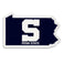 8" PA State Block S Penn State Magnet