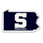 8" PA State Block S Penn State Magnet