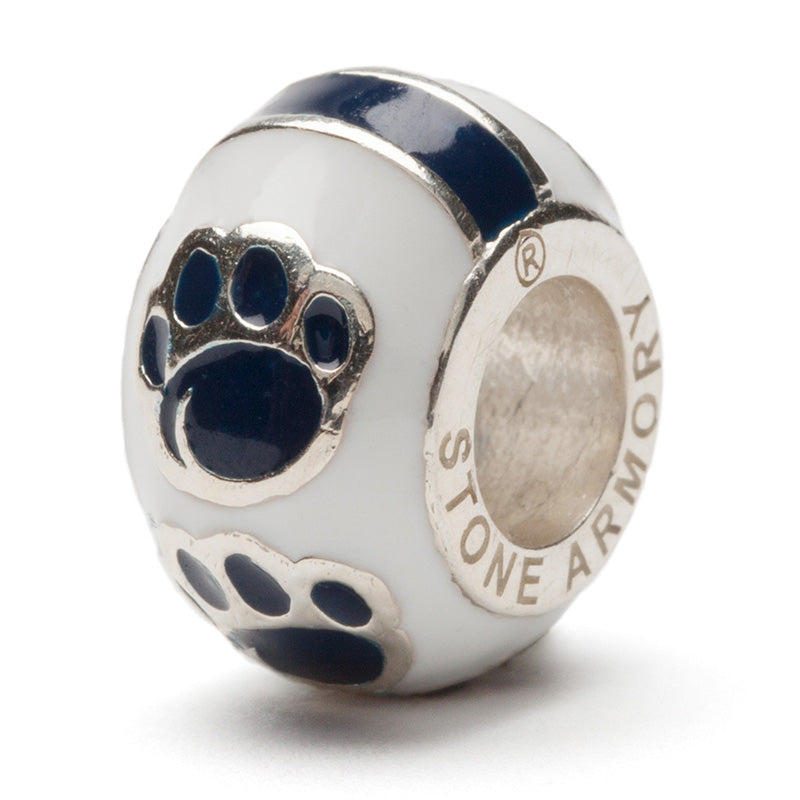 Penn State Enamel Paw Print Bead