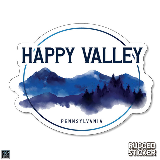 Watercolor Happy Valley Rugged Sticker | Lion's Pride